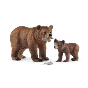 ENS. FIGURINES DE JEU - MAMAN GRIZZLY AVEC BÉBÉ — Griffon
